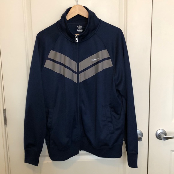 Nike | Jackets & Coats | Nike Navy Blue Track Jacket Zip Up | Poshmark